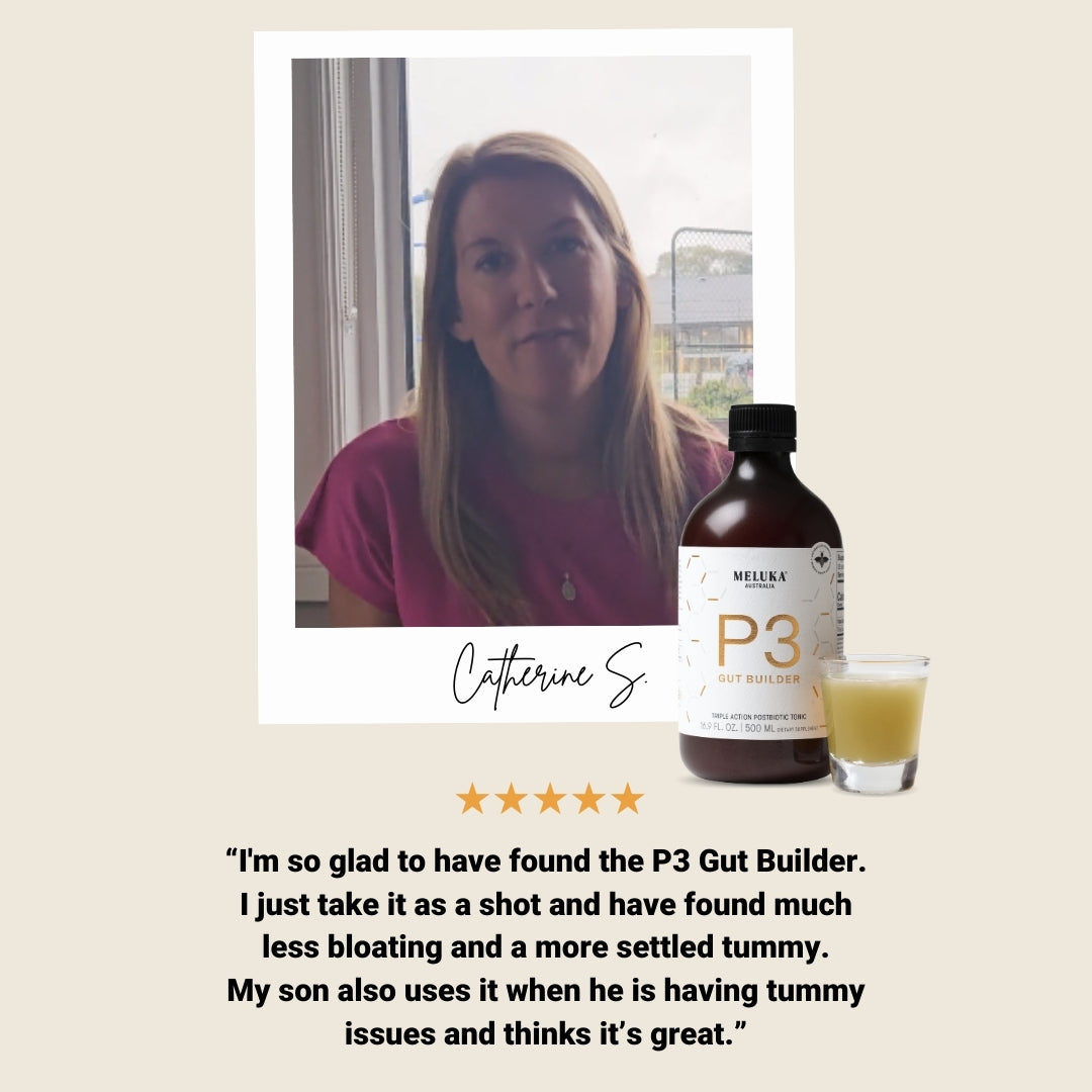 Why Catherine brings P3 Gut Builder when she travels with her kids ...