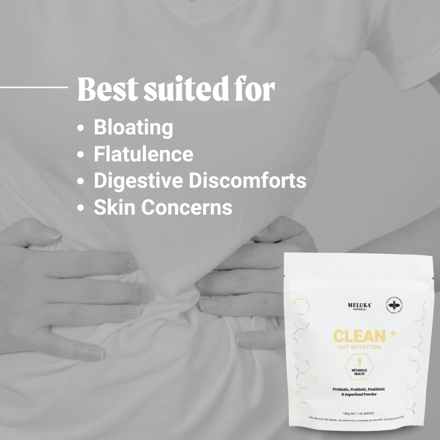 Clean+ Gut Nutrition Powder- New Improved Formula – Meluka Australia