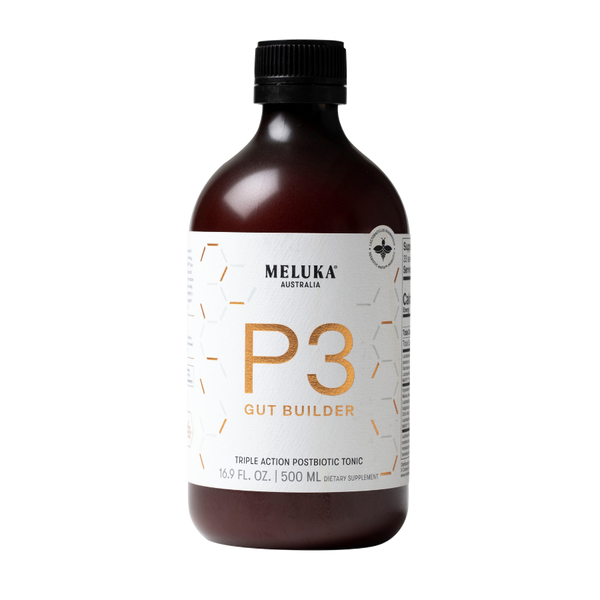 P3 Gut Builder- Triple Action Postbiotic Tonic (500ml)- Meluka Australia